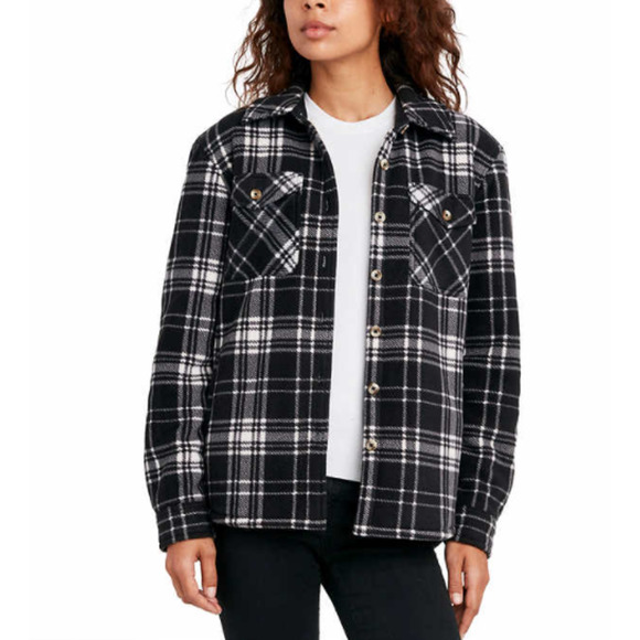 Sage | Jackets & Coats | Sage Plush Shirt Jacket Sherpa Lined Shacket ...
